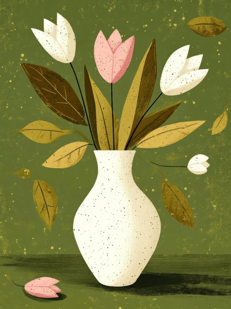 Tulips In A Vase 65 Art Print by Moving Clouds Art – Fy!