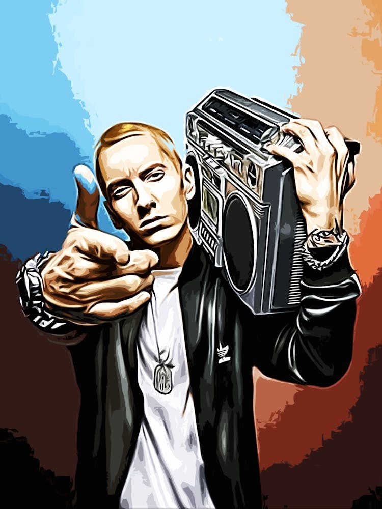 Boombox Eminem Art Print by music soul – Fy!