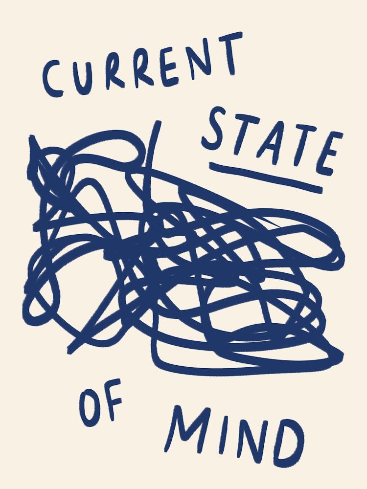 Current State of Mind Blue Art Print by Amber May Art – Fy!