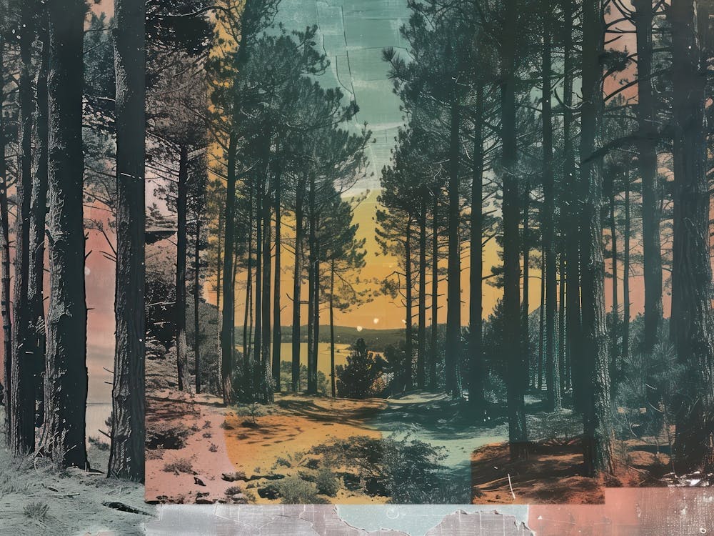 Forest Photo Collage 5 Art Print by Botanic Studio – Fy!