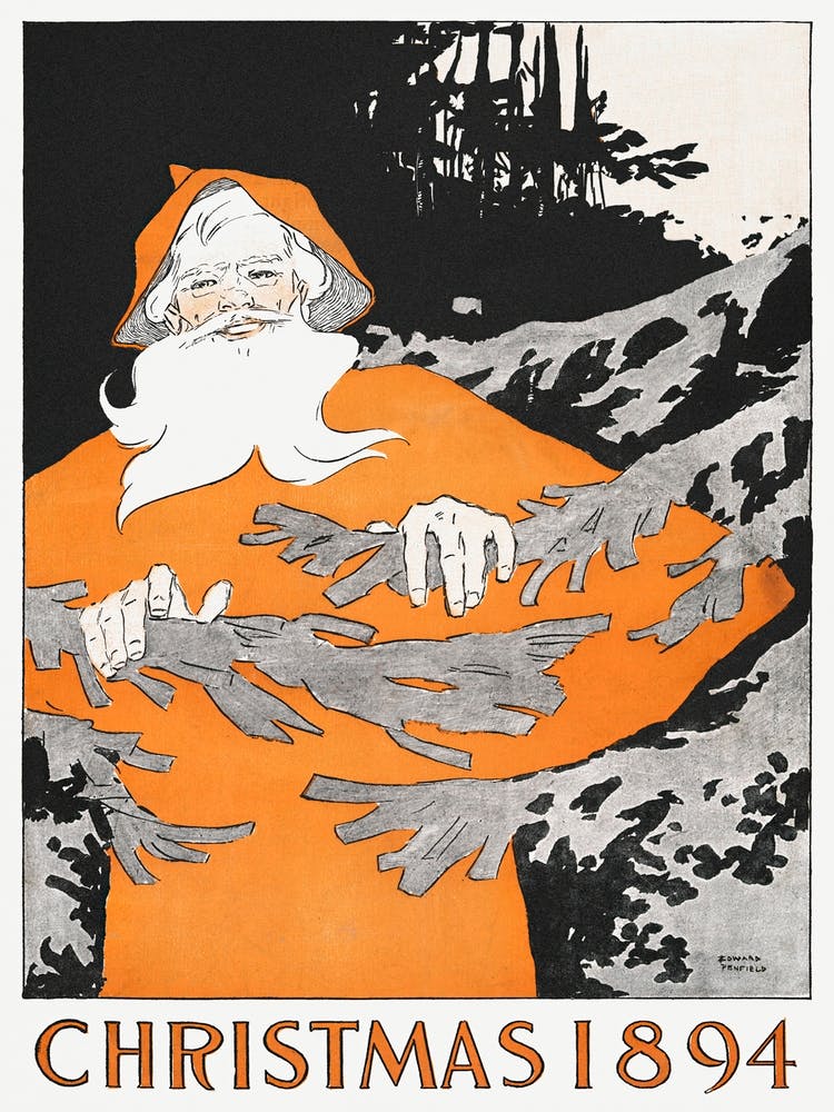 Vintage Christmas (1894), Edward Penfield Art Print by Fy! Classic Art ...