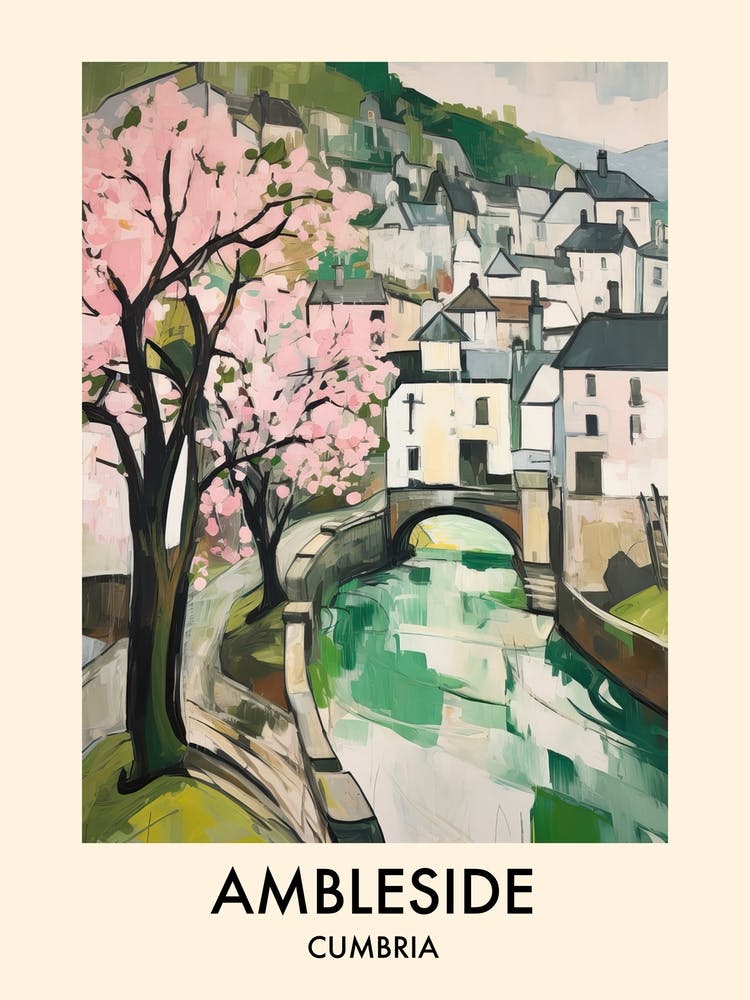 Ambleside (Cumbria) Painting 4 Travel Poster Art Print by Frost and ...