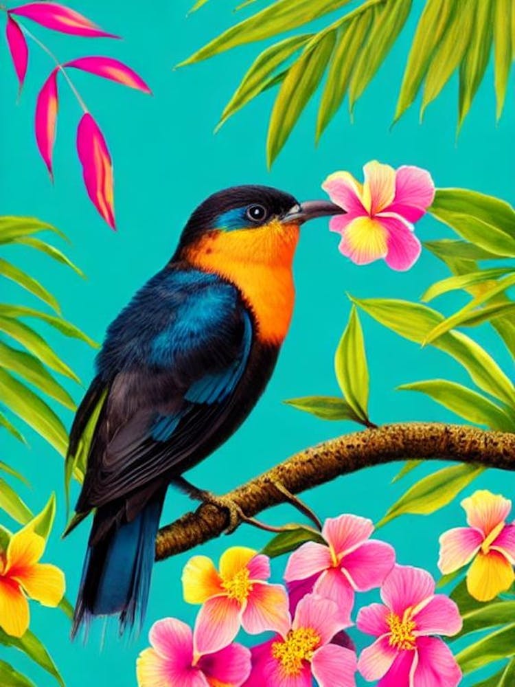 Cuckoo 1 Tropical bird Art Print by Featherline – Fy!