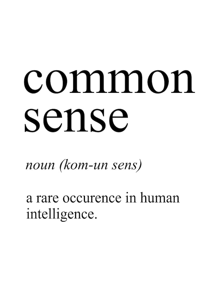 Common Sense Definition Meaning Art Print by Nestory UK – Fy!