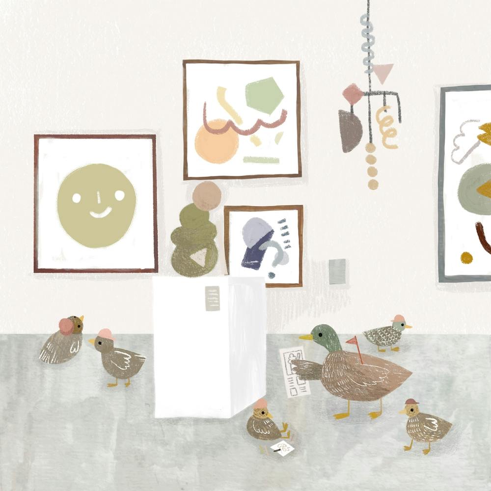 Ducks Square Art Print by After Providence – Fy!
