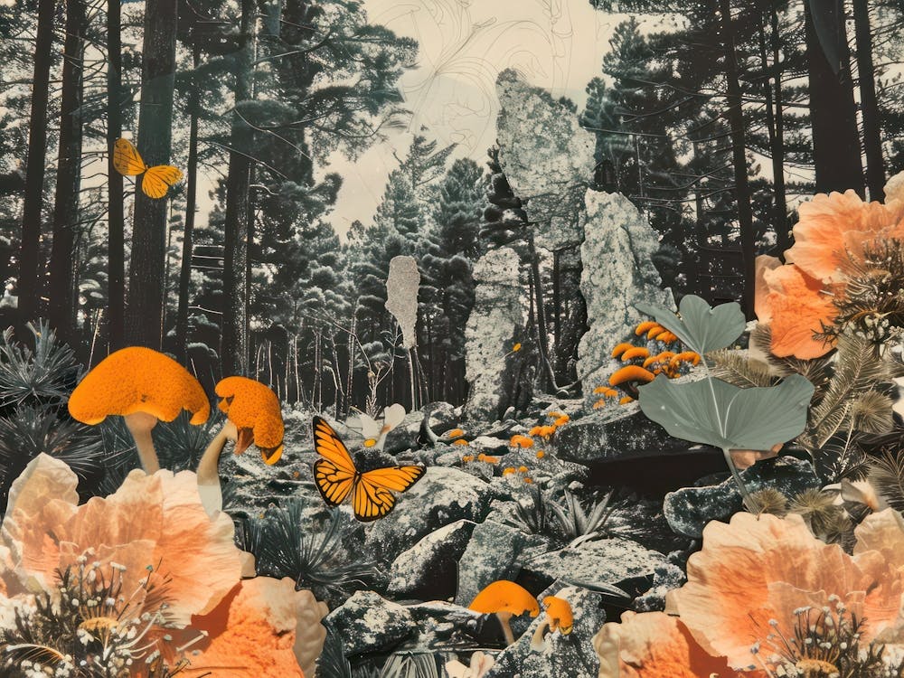 Forest Photo Collage 7 Art Print by Botanic Studio – Fy!