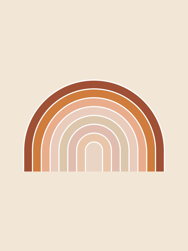 Boho Rainbow Earth Tones Art Print by Daily Regina Designs – Fy!
