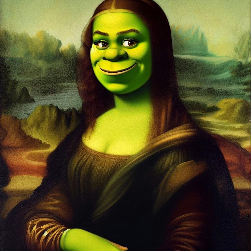 Shrek is Mona Lisa Art Print by ArtiVista – Fy!