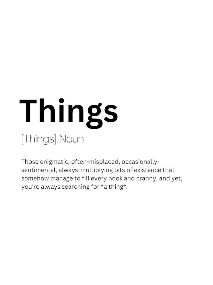 Things Definition Meaning Art Print by Kaigozen – Fy!