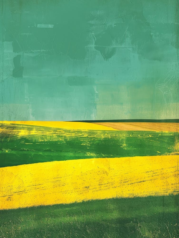 Yellow Field Canvas Print Art Print by Moving Clouds Art – Fy!