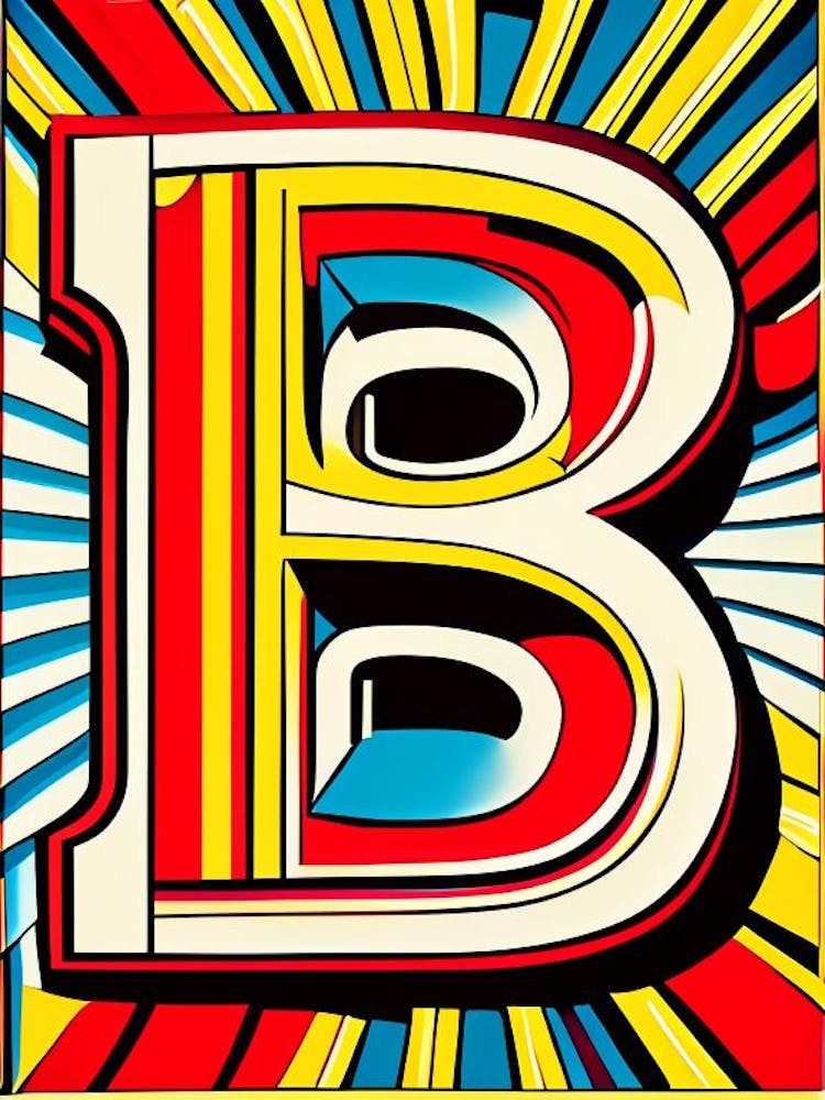 B, Letter, Alphabet Comic 6 Art Print by Artful ABCs – Fy!