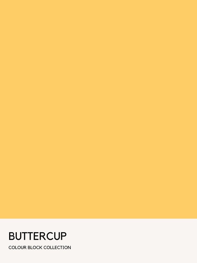 Buttercup Colour Block Poster Art Print by The Colour Block Collection ...