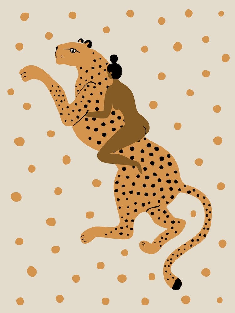 Cheetah Lady Art Print by Judit Canela – Fy!
